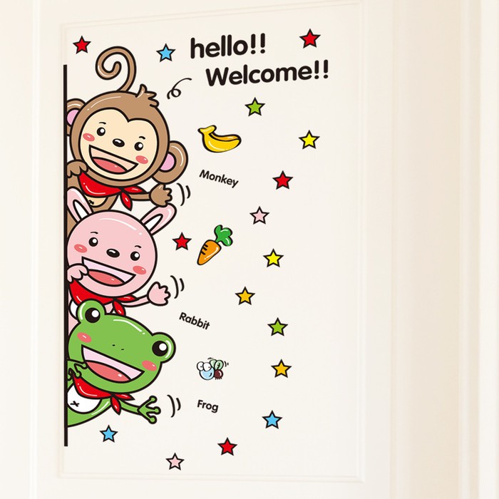 Jual Stiker Dinding / Kaca / Wall Sticker (Kartun Monyet, Kelinci ...