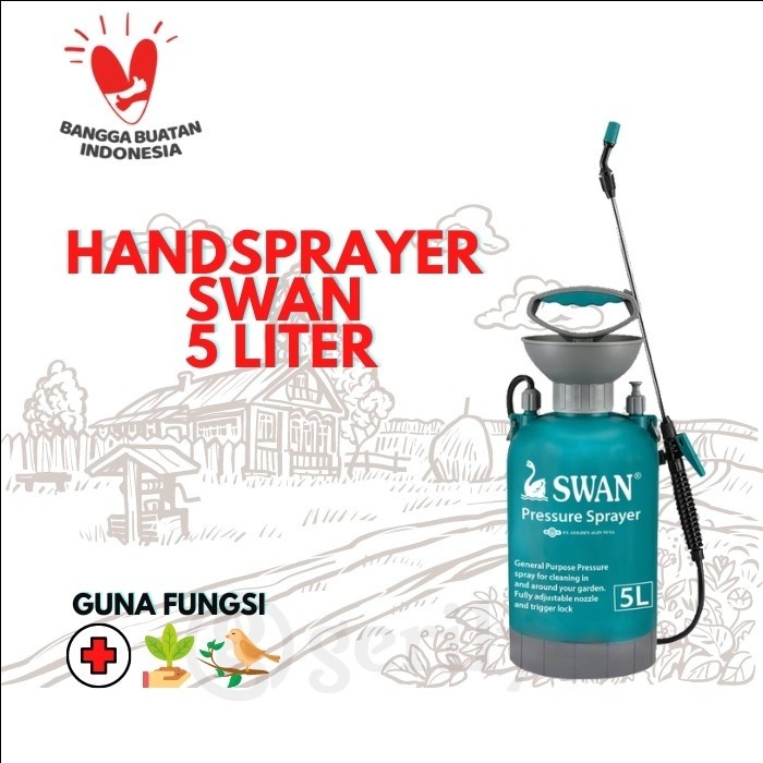 Jual Hand Sprayer Swan Pressure Semi Otomatis 5L | Shopee Indonesia