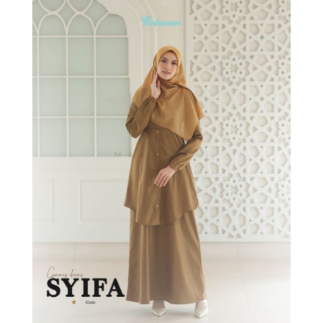 Jual Baju dinas wanita/seragam kerja PDH Syifa dress Maharrani hijab ...