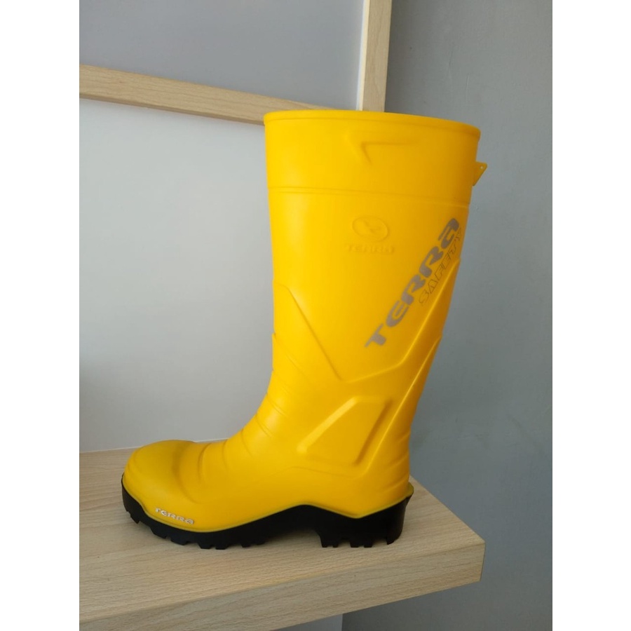 Jual Sepatu Boot Tinggi AP Boots TERRA SAFETY S4 KUNING | Shopee Indonesia