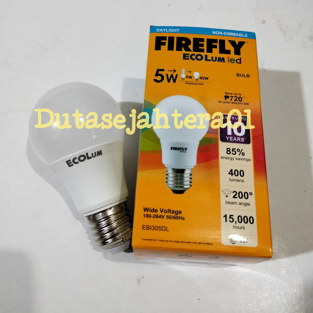 Jual LAMPU LED FIREFLY ECOLUM 5 WATT DS | Shopee Indonesia