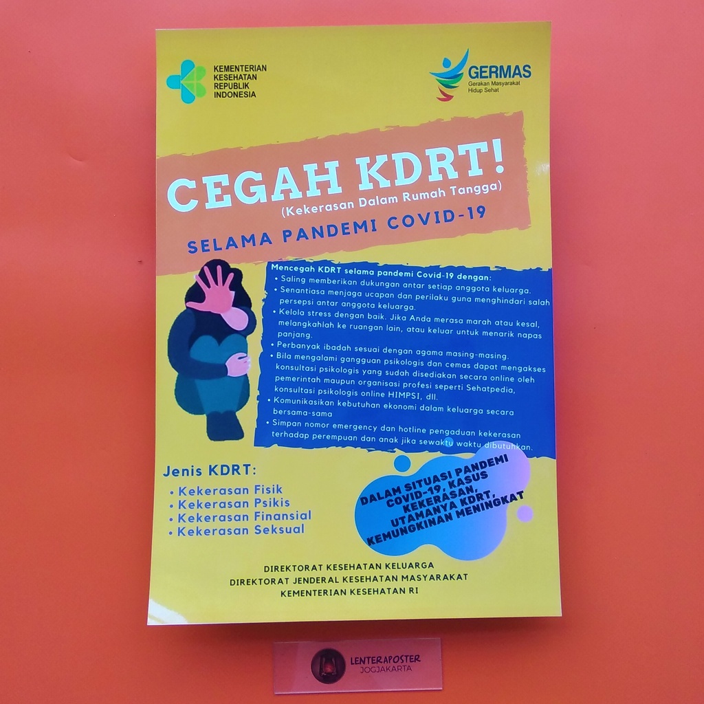 Jual Poster Edukasi - Poster Cegah Kekerasan Dalam Rumah Tangga (KDRT ...