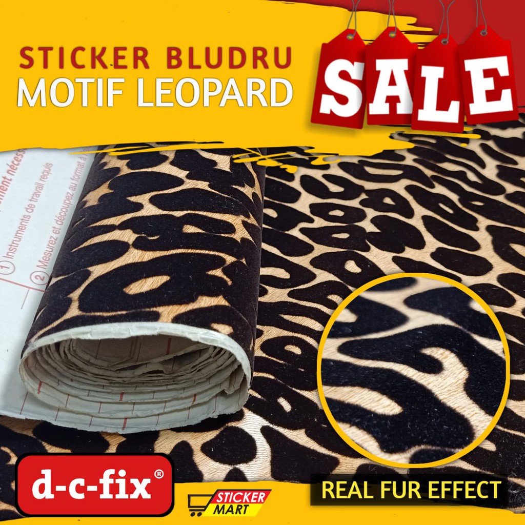 Jual Sticker dcfix bludru motif bulu macan leopard utk lemari meja ...
