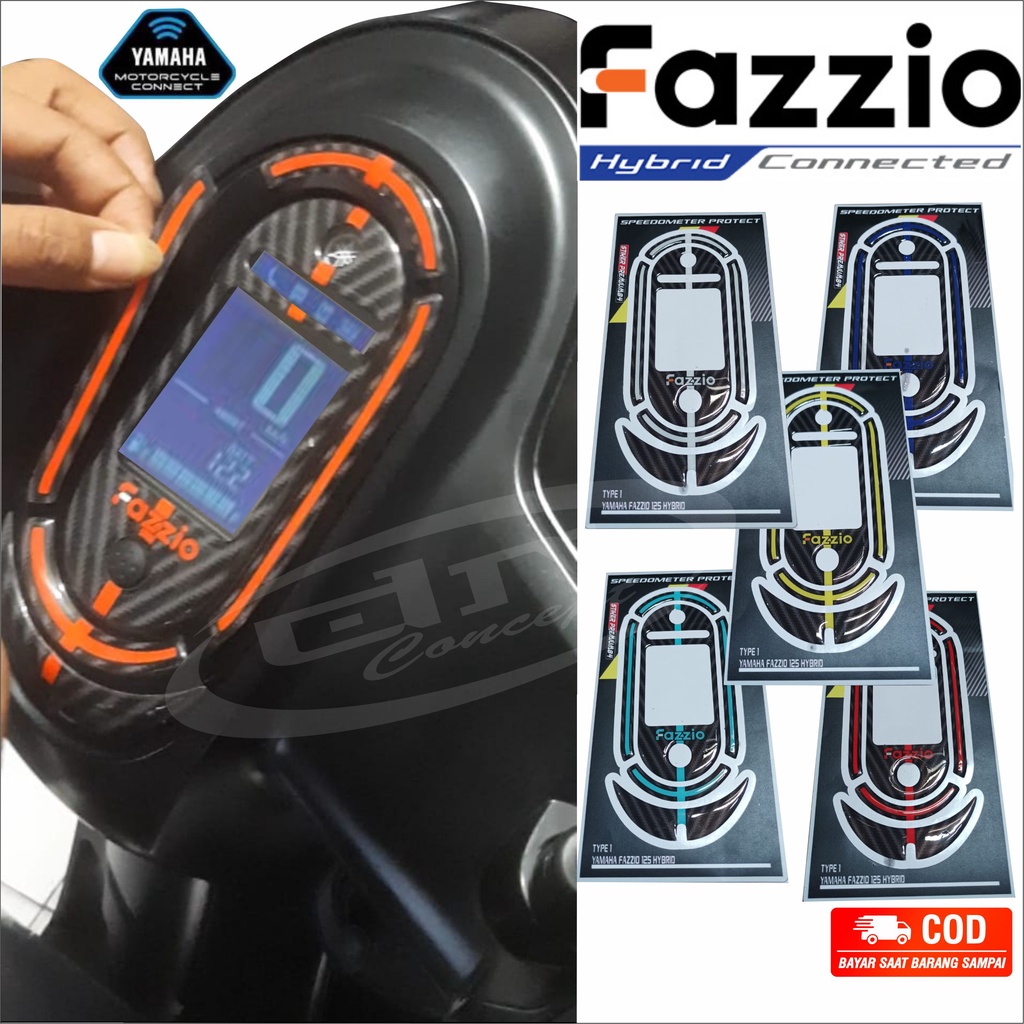 Jual Sticker Stiker Speedometer FAZZIO Timbul Resin Variasi karbon ...