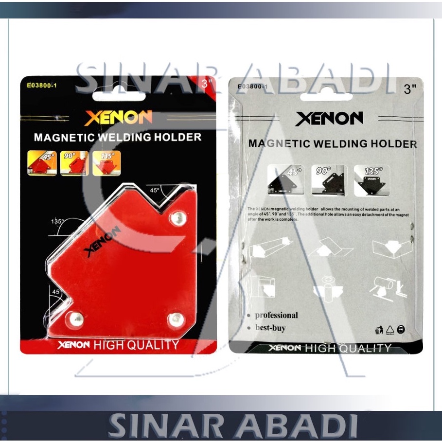 Jual XENON SIKU LAS MAGNET 3 INCHI MODEL PANAH MAGNETIC WELDING HOLDER ...