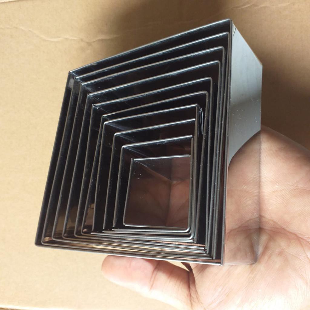 Jual Ring Cutter Adonan Roti KOTAK/PERSEGI Kue Stainless Set Karakter ...