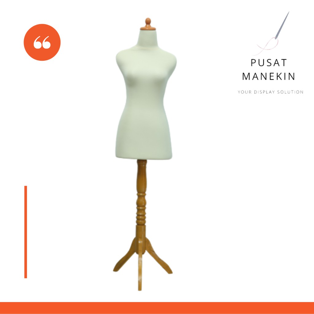 Jual Manekin Wanita DM Krem Kaki Kayu | Manekin Set | Manekin Lapis ...