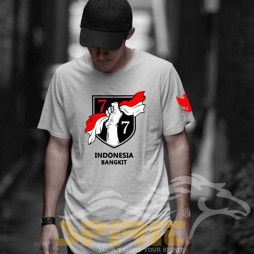 Jual Recomended.. Kaos Distro HUT RI 77th Indonesia Bangkit Baju Kemerdekaan Indonesia 17 ...
