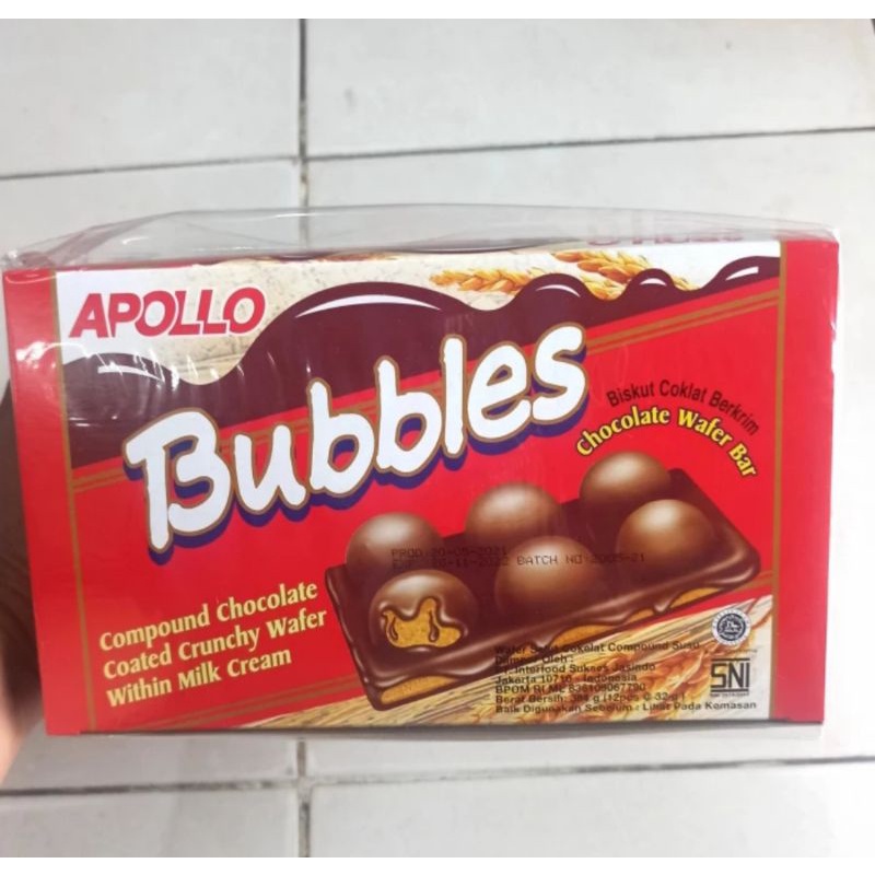 Jual Apollo Bubbles Wafer Chocolate Bar 384g / Apollo Wafer Coklat ...