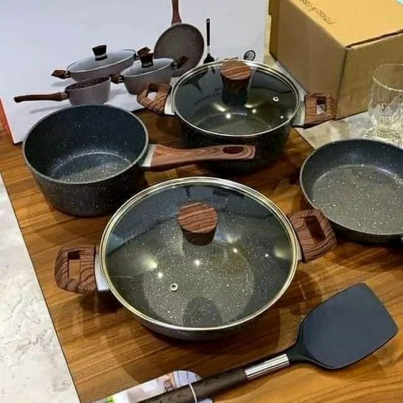 Jual Cypruz Marble Cookware/Panci Set Keramik | Shopee Indonesia