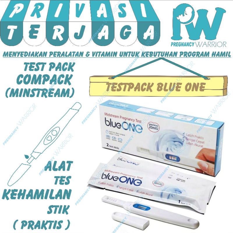 Jual testpack / test pack / tespek tes kehamilan BLUE ONE COMPACK / cek ...
