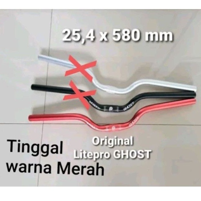 Jual HANDLEBAR LITEPRO GHOST STANG ALLOY 25,4 x 580mm 58cm type mid ...