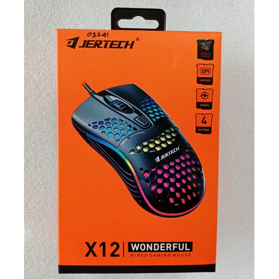 Jual JERTECH Mouse Gaming X12 Lampu LED RGB Chroma Illumination Grade ...