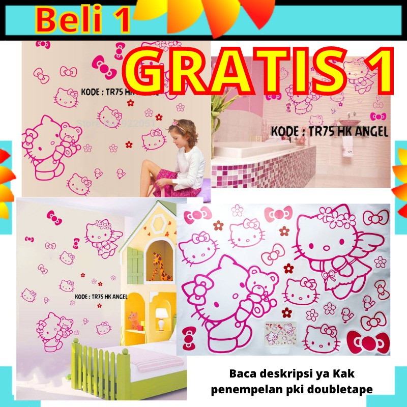 Jual GD STIKER STICKER WALL SETIKER DINDING HELLO KITTY HK ANGEL ...