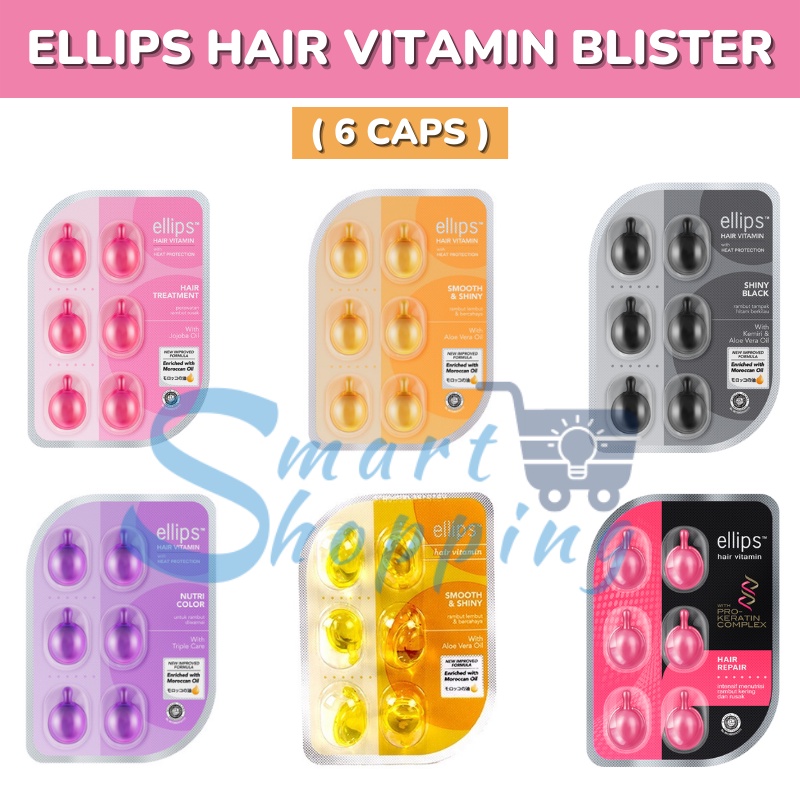 Jual ELLIPS HAIR VITAMIN ( MOROCCAN OIL ) BLISTER 6 CAPS / VITAMIN ...