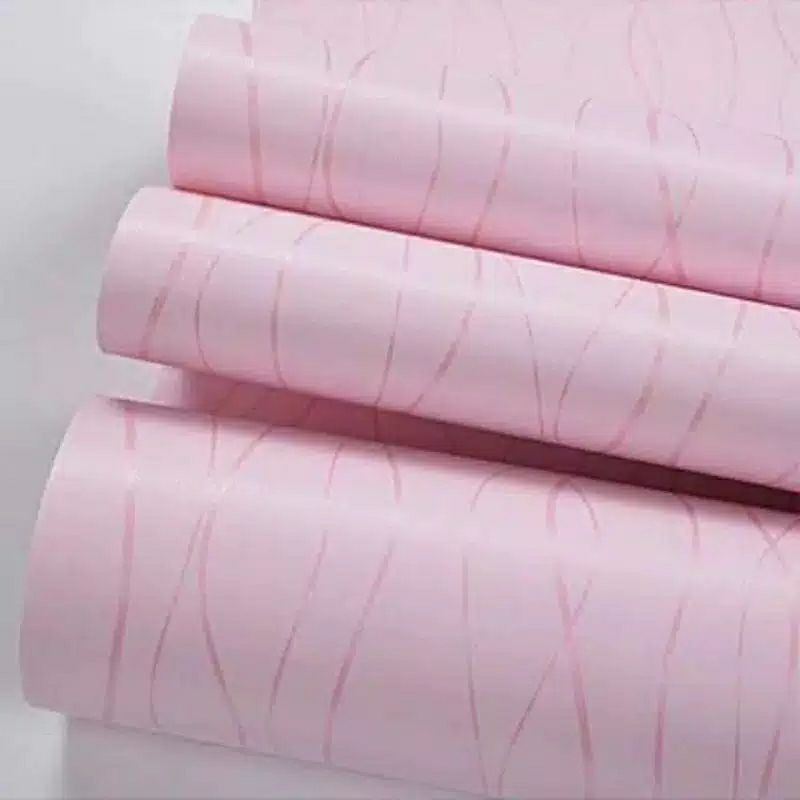 Jual Wallpaper Sticker Dinding Pink Garis Dekorasi Dinding Rumah Modern ...