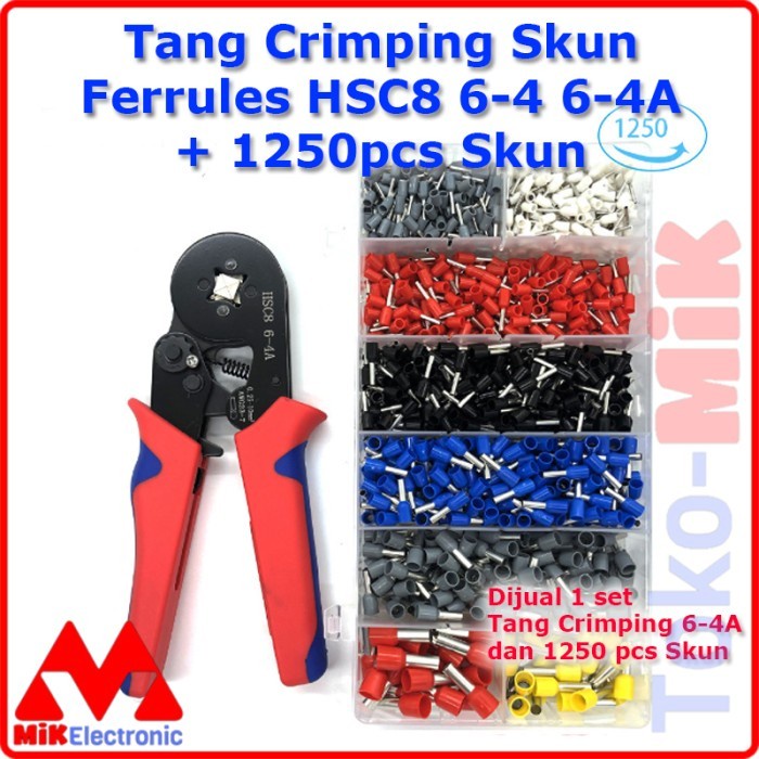 Jual TANG CRIMPING SKUN HSC8 6-4 6-4A + SKUN 400 800 1250 1900 PCS ...