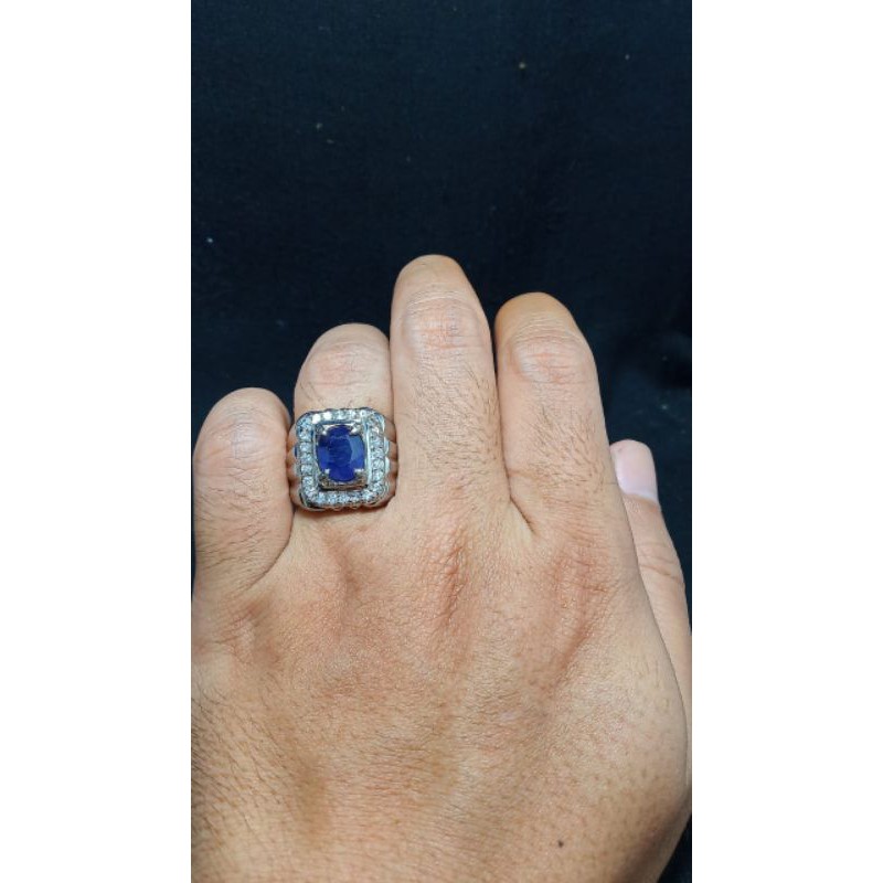 Jual BERQUALITAS BATU BLUE SAFIR ASLI NATURAL BERSERTIFIKAT SIAP PAKAI ...