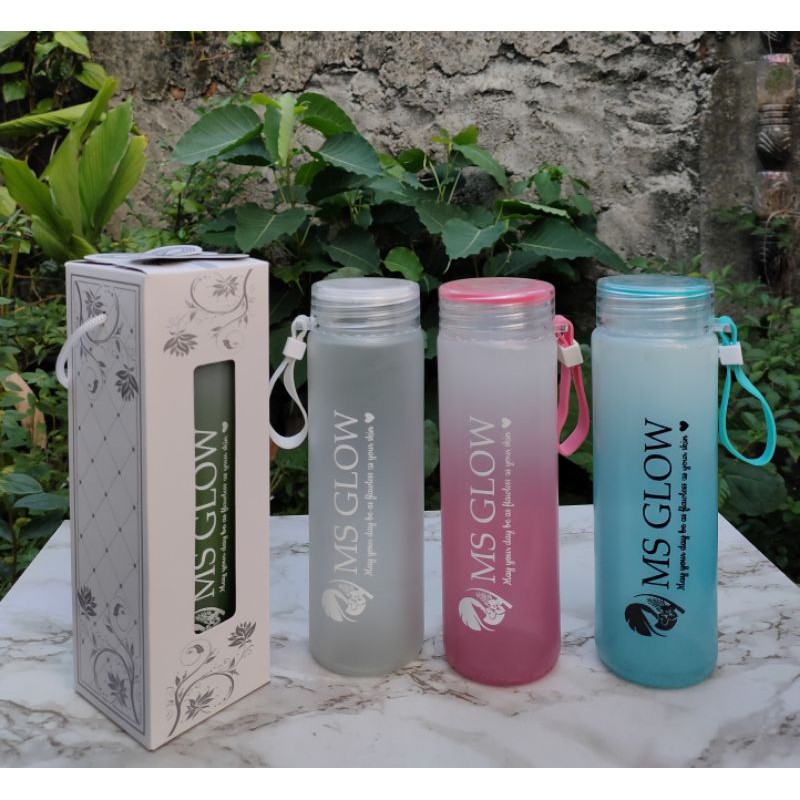 Jual Souvenir botol kaca warna 420 ml custom sablon nama logo Wedding ...