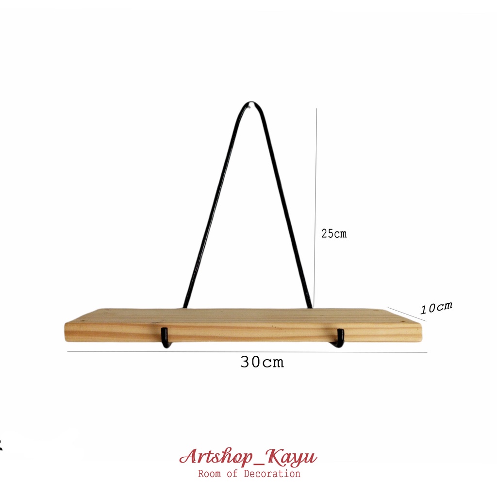 Jual Rak dinding gantung minimalis rak buku rak gantung besi kayu rak ...