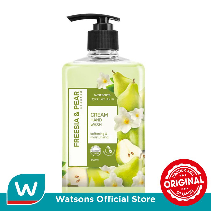 Jual Watsons Hand Wash Freesia & Pear Scented Cream 500ml | Shopee ...