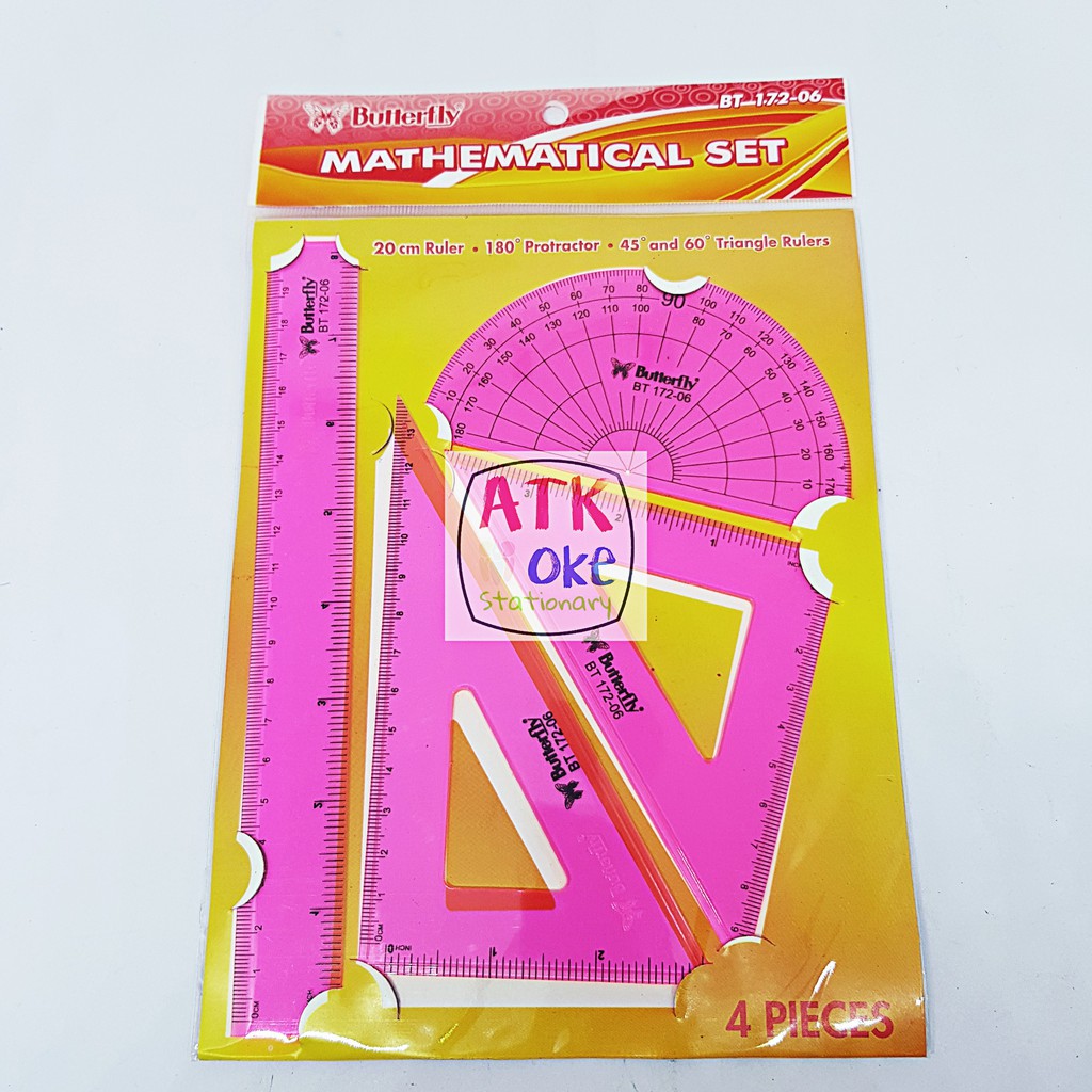 Jual Penggaris Set Butterfly Mathematical Set | Shopee Indonesia