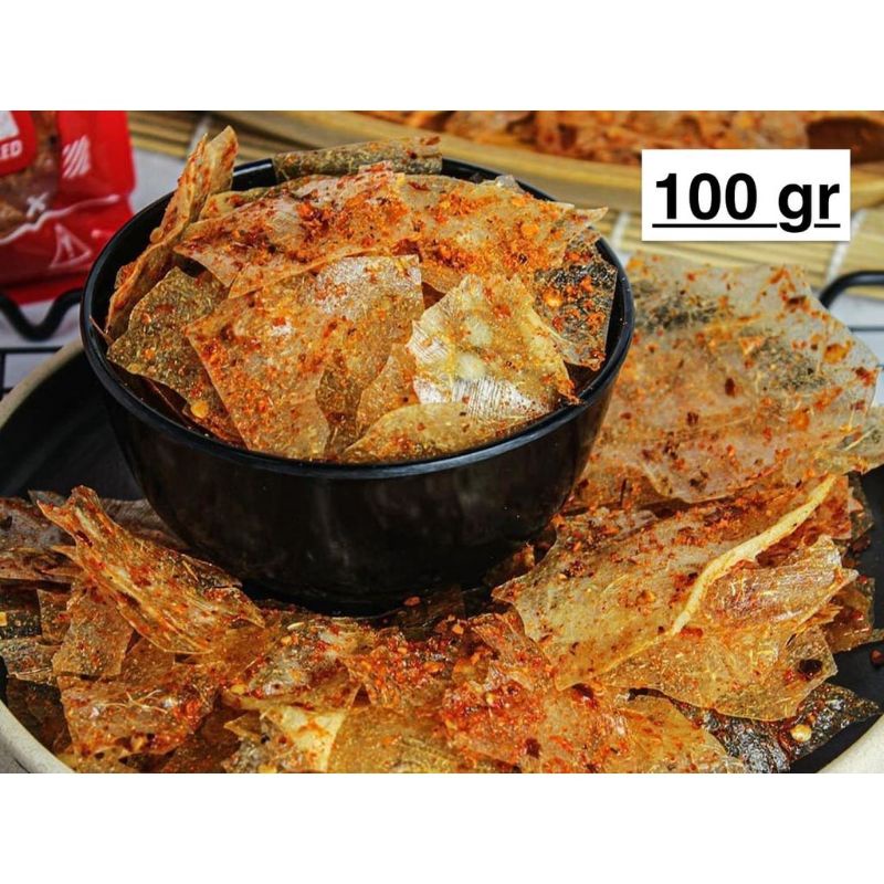 Jual KERIPIK KACA DAUN JERUK PEDAS & ORIGINAL 100 gram DARGOMBESSNACK ...