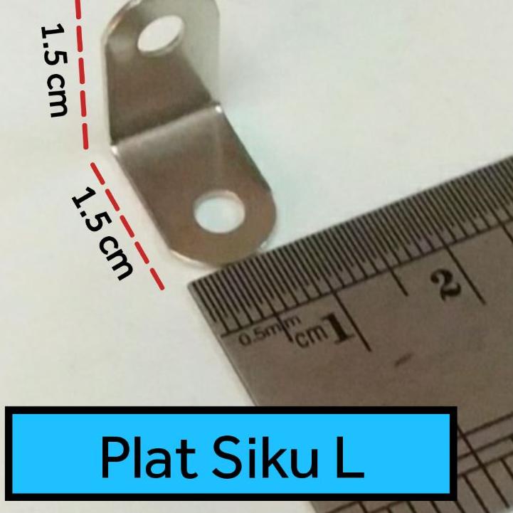 Jual [_09] (100 Pcs) plat siku kecil / plat siku l / plat besi siku ...