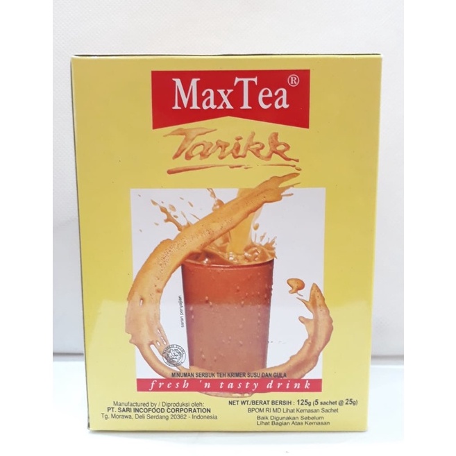Jual MAXTEA MAX TEA TARIK ORIGINAL ISI 5 SACHET X 25G | Shopee Indonesia