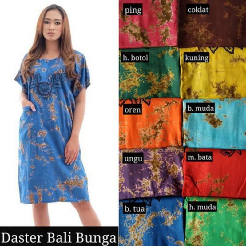 Jual Daster Bali Bunga /Daster bali /baju bali /oleh oleh bali | Shopee ...