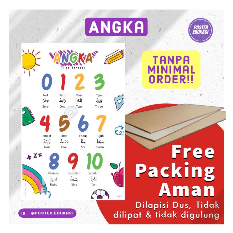 Jual Poster Edukasi Anak "Angka" | Shopee Indonesia