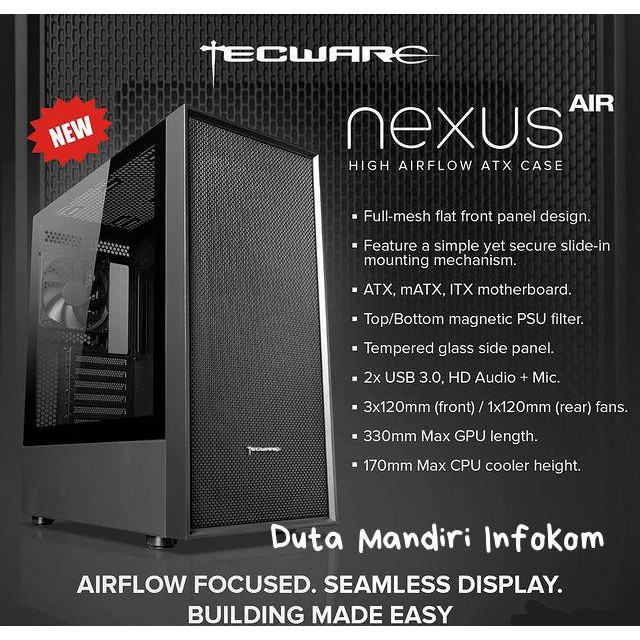 Jual Tecware Nexus Air Black - Tempered Glass Mid-Tower Gaming Case ...