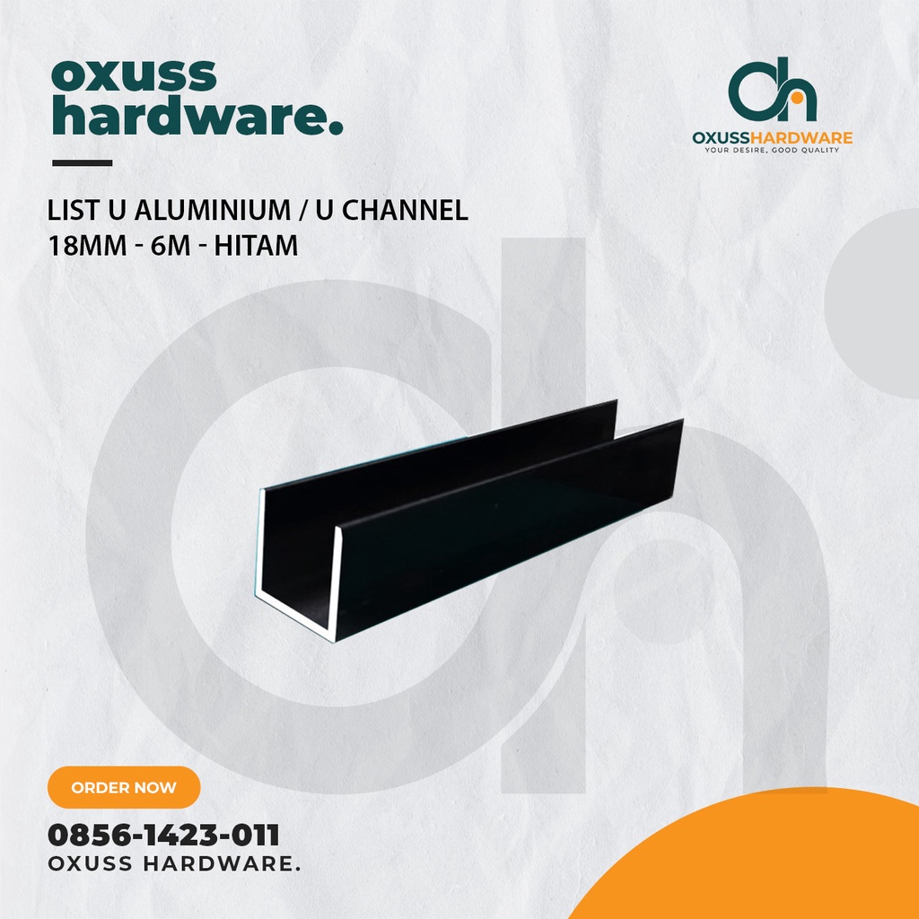 Jual List U Aluminium / U Channel 18MM (6 Meter) - Hitam | Shopee Indonesia