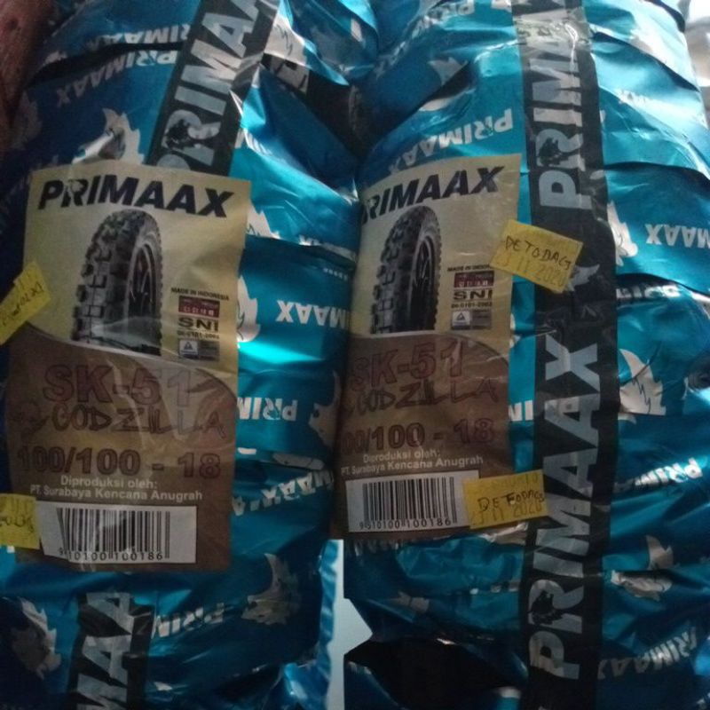 Jual Ban Trail PRIMAXX 100/100 -18 Godzilla SK 51 Tube Type Ban Luar ...