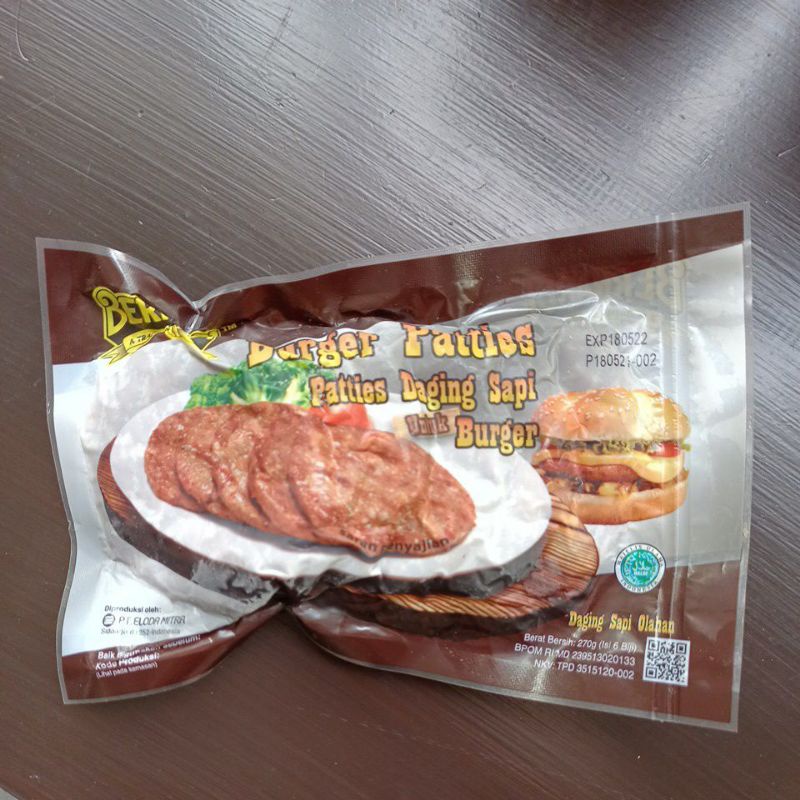 Jual BERNARDI Burger Sapi Patties 6pc 270g | Shopee Indonesia
