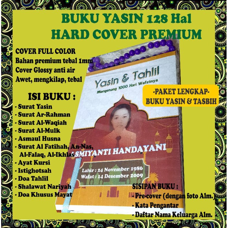 Jual Buku Yasin 128 hal terjemahan hard cover premium full color dan ...