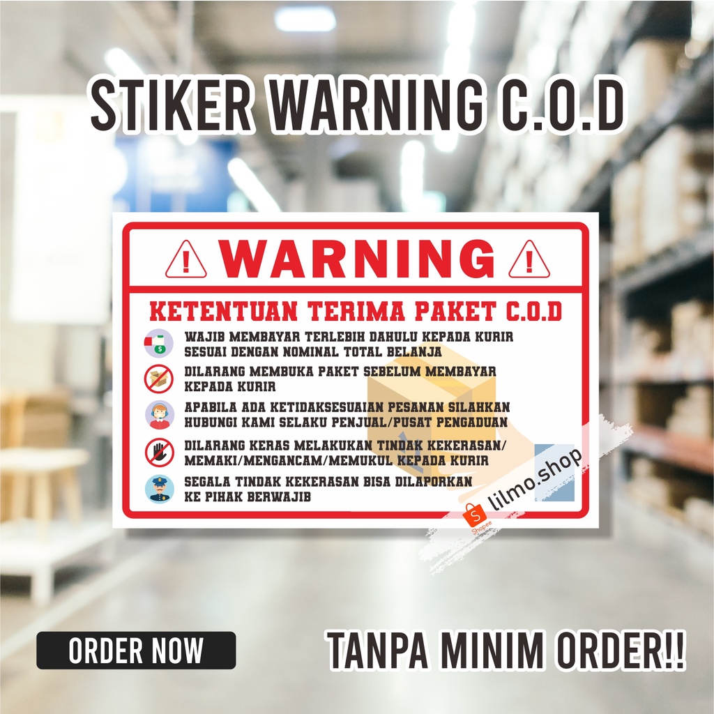 Jual Stiker COD, Label Terima Paket COD | Shopee Indonesia
