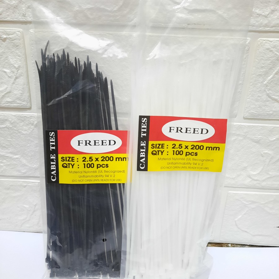Jual Tali Kabel Tie Kabel Ties Nylon Nilon 20 cm 200 mm (100pcs ...