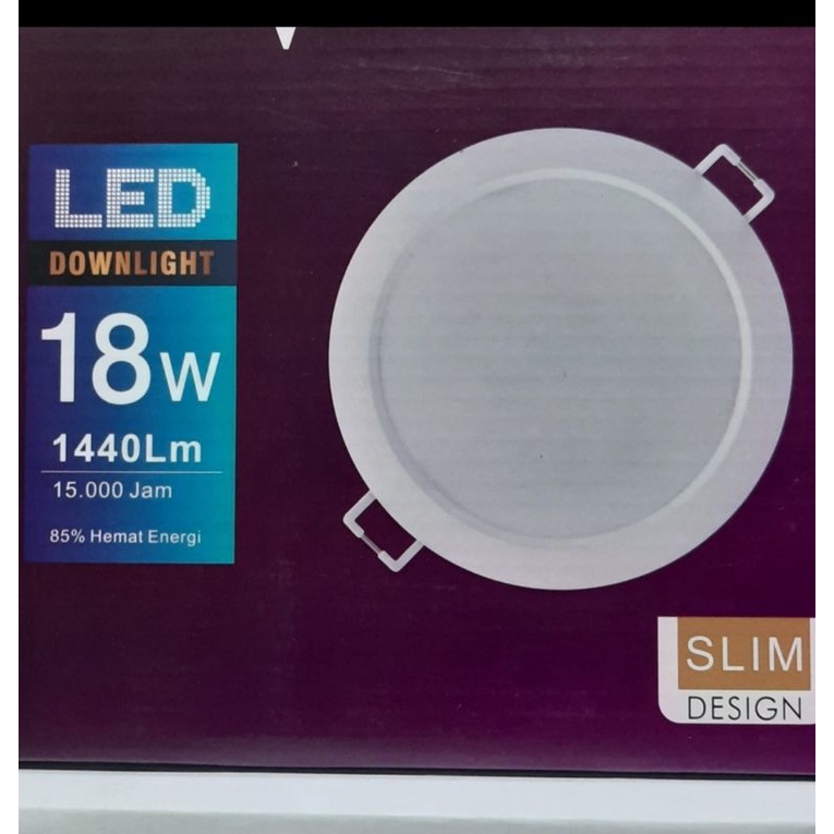 Jual Lampu downlight led panel IB bulat 6.9.12.18 watt inbow bulat SLIM ...