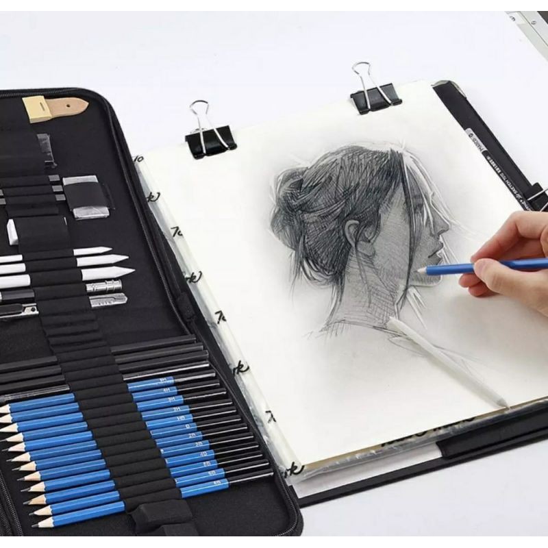 Jual H&B Drawing & Sketching 33 Set + Free Sketch Pad | Shopee Indonesia