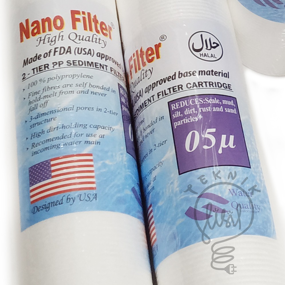 Jual SEDIMEN FILTER AIR NANO FILTER 5 MICRON 10 INCH CARTRIDGE BAGUS ...