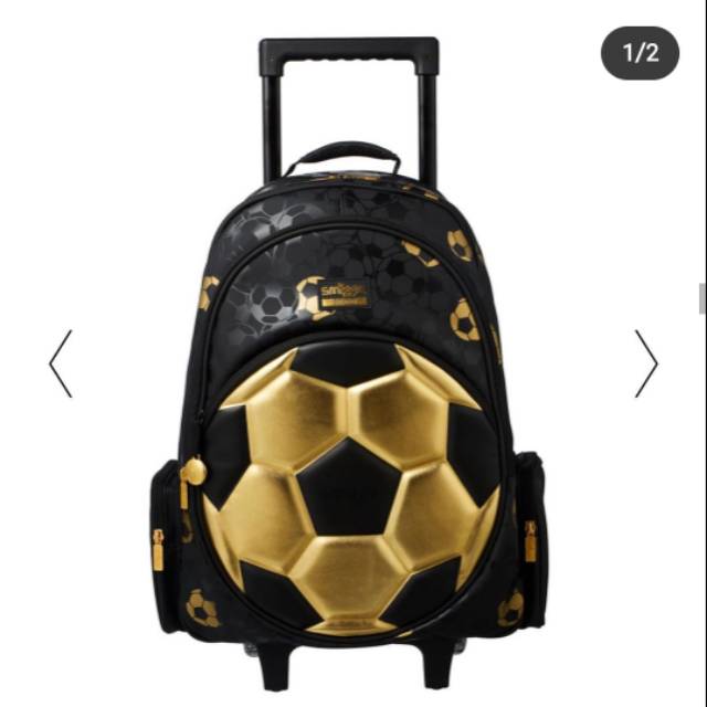 Jual Smiggle Gold Football trolley with light up wheels / Trolley ...