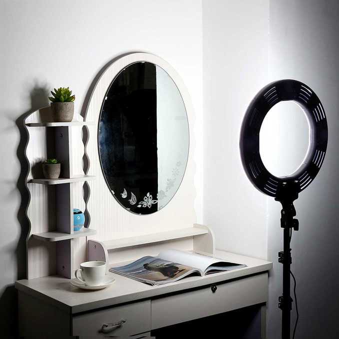 Jual Original Lampu Halo Ring Light LED Kamera DSLR 416 LED 65W 18 Inch ...