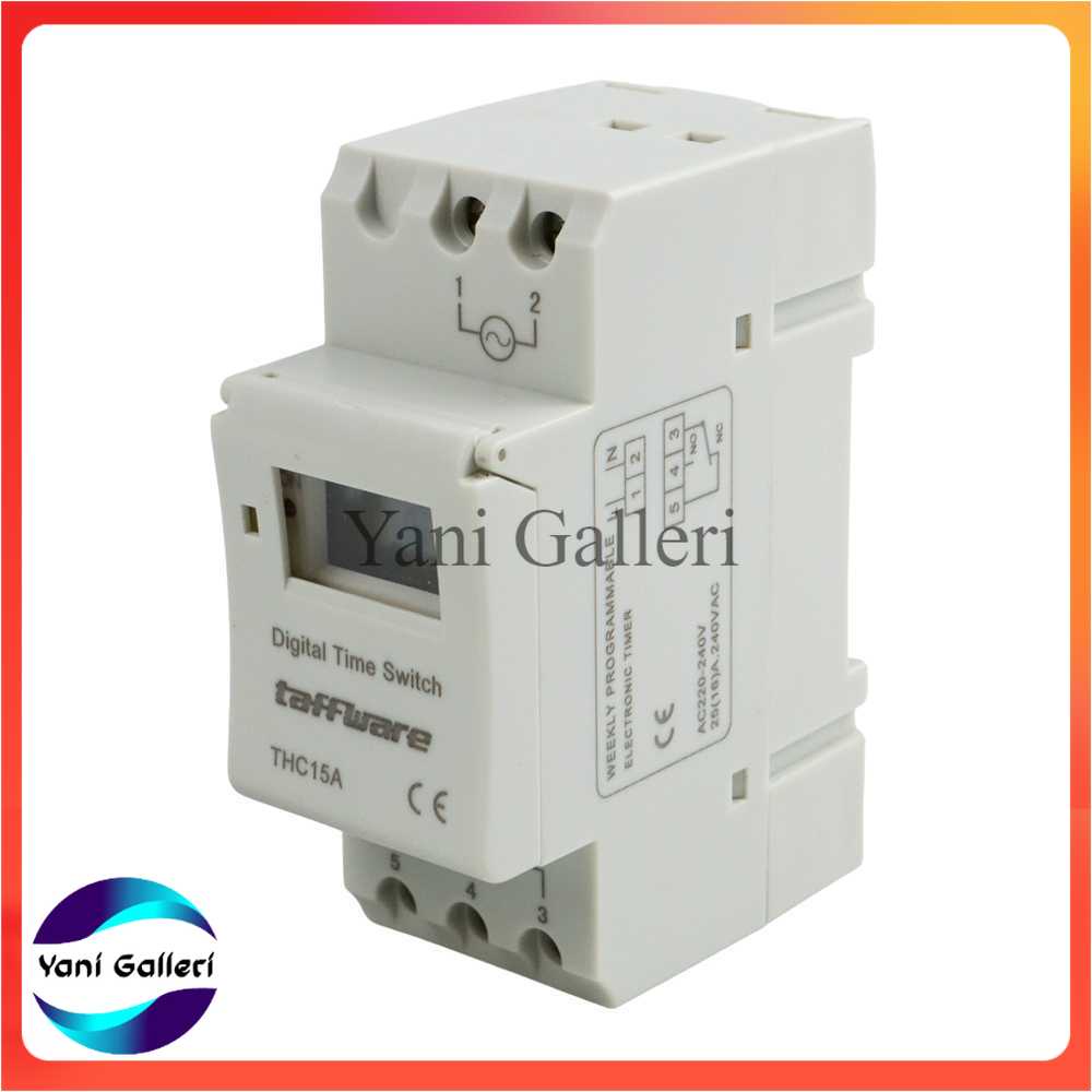 Jual MCB Timer Programmable Switch Relay 16A 220V 2000W - THC15A ...
