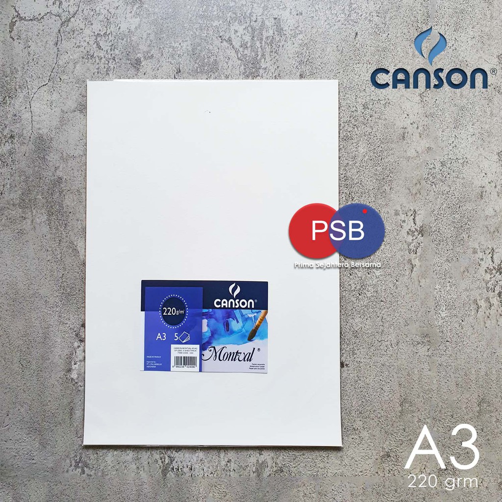 Jual Canson Montval A3 (220 gsm) / Kertas Cat Air / Kertas Gambar ...