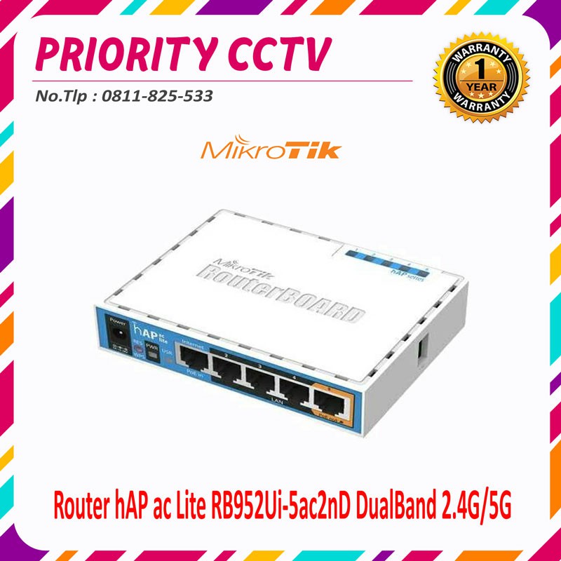 Jual Mikrotik Router hAP ac Lite RB952Ui-5ac2nD DualBand 2.4G 5G ...