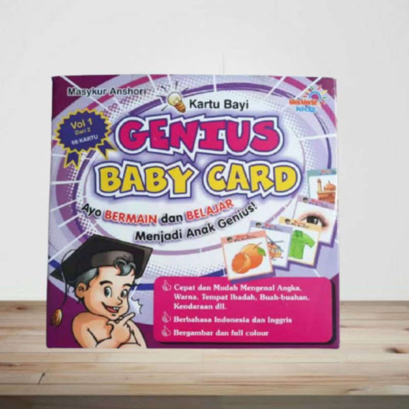 Jual FLASH CARD EDUKASI ANAK BUKU ANAK PAUD TK KARTU BAYI GENIUS BABY ...