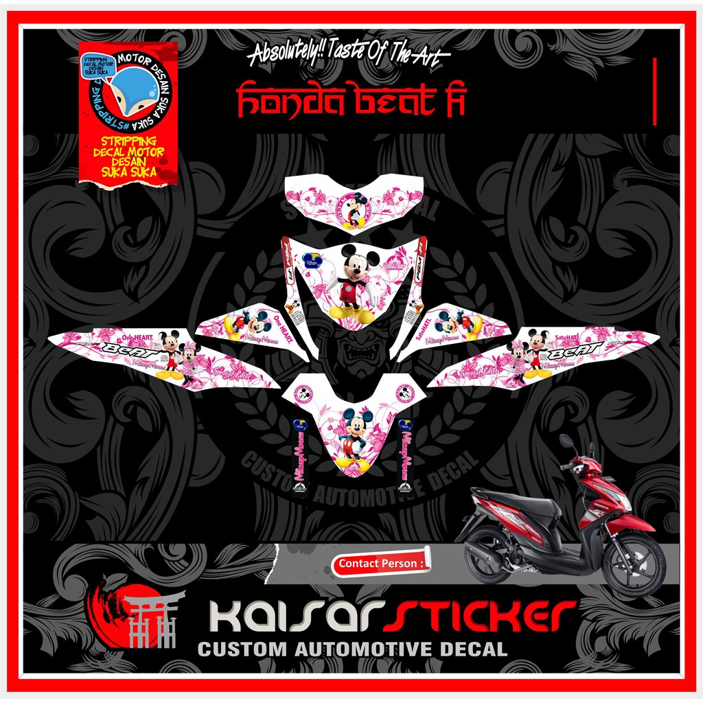 Jual DECAL STIKER MOTOR FULL BODY BEAT-FI MICKEY MOUSE | Shopee Indonesia