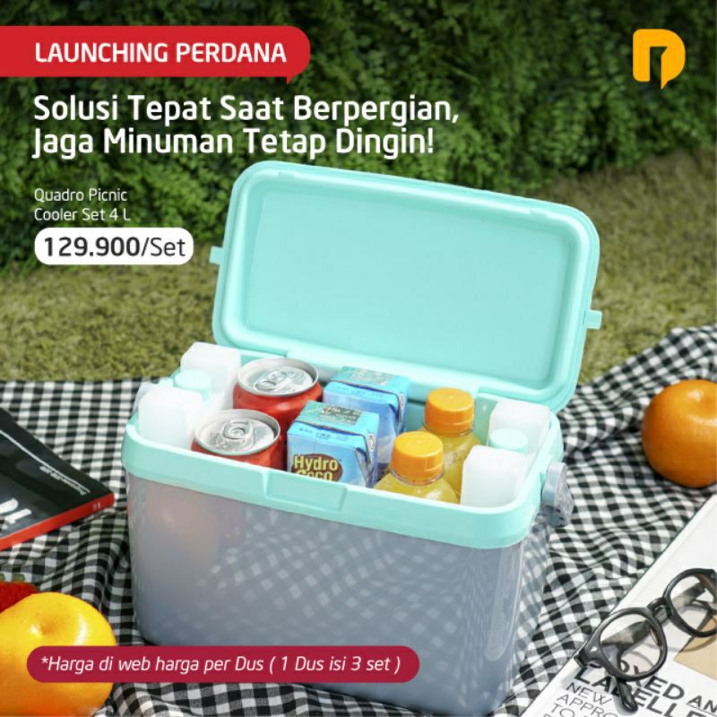 Jual Cooler Box Technoplast Quadro Picnic Cooler Kapasitas 4 Liter ...