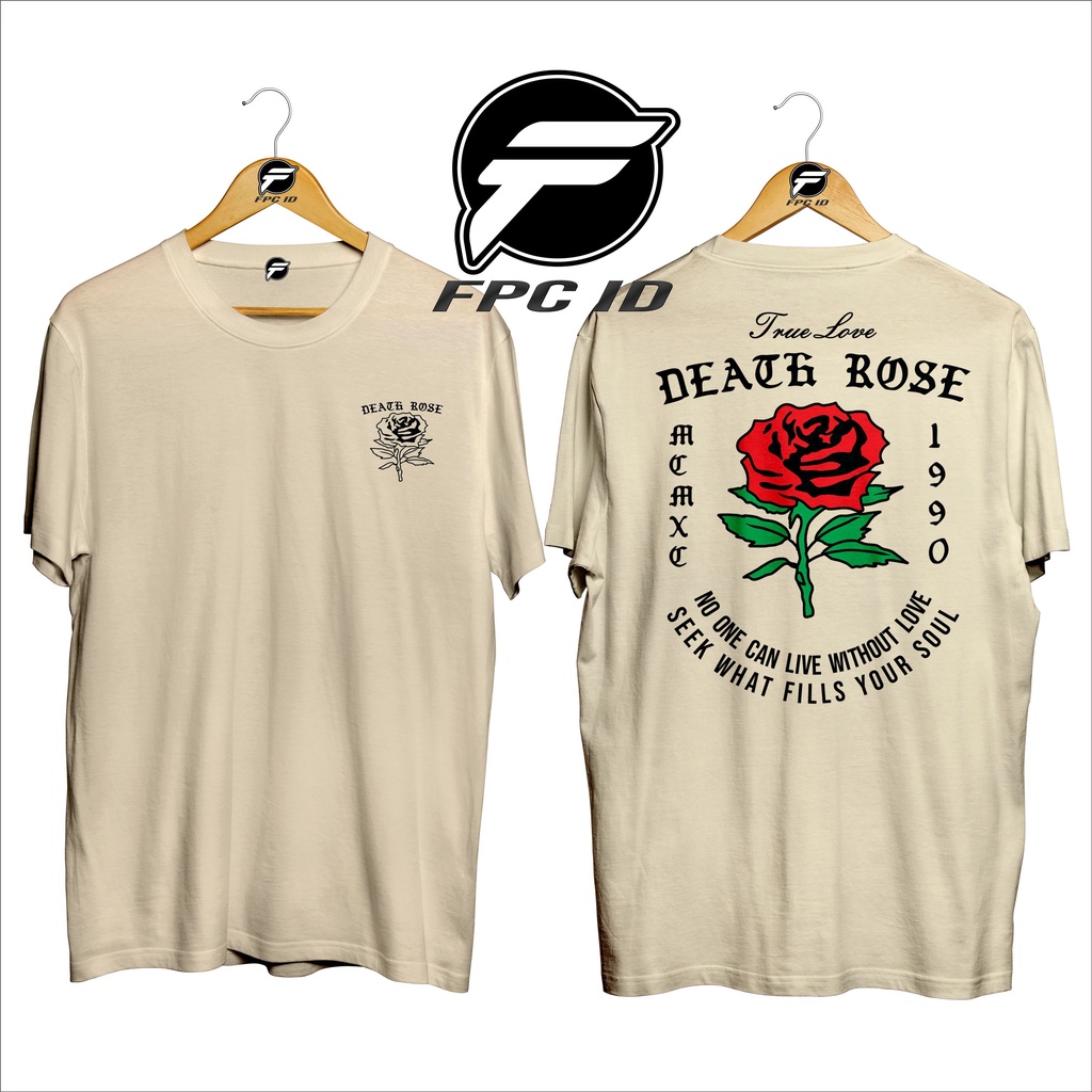 Jual Kaos Distro Surfing True Love Death Rose Cotton Combed 30s Premium | Shopee Indonesia